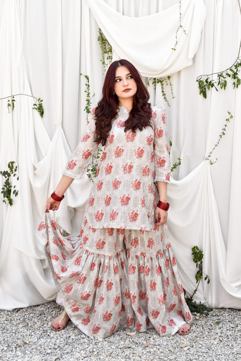 Demi, Printed Gharara Set – Rang Barsay